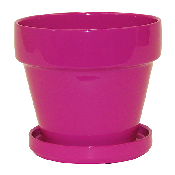 Product - Standard Pot, 4.5" x 4.25", Pink | Standard Pot with Attached ...
