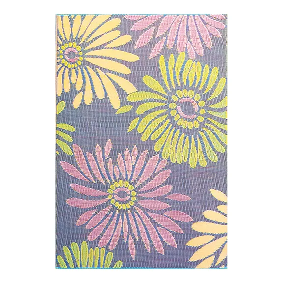 Product - 4' x 6' Daisy Outdoor Mat, Violet | 4' x 6' Daisy Outdoor Mat ...