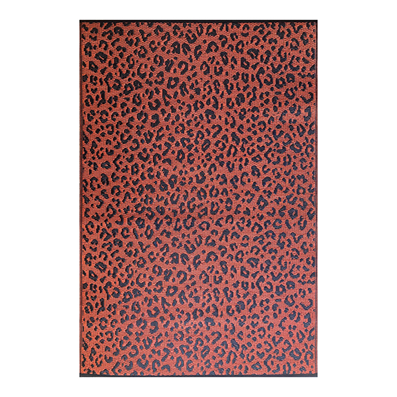 Product - 5' x 8' Leopard Outdoor Mat, Brown | 5' x 8' Leopard Outdoor ...