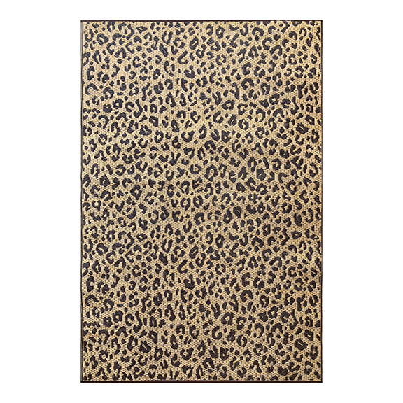 Product - 5' x 8' Leopard Outdoor Mat, Natural | 5' x 8' Leopard ...