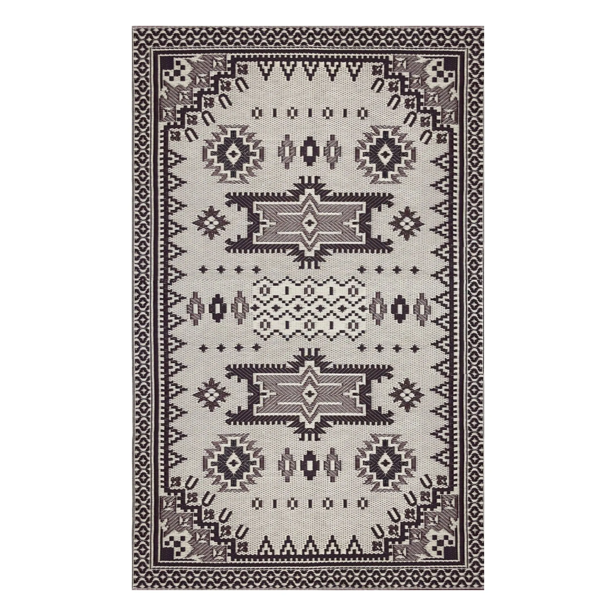 Product - 5' x 8' Apache Outdoor Mat, Cream/Brown | 5' x 8' Apache ...