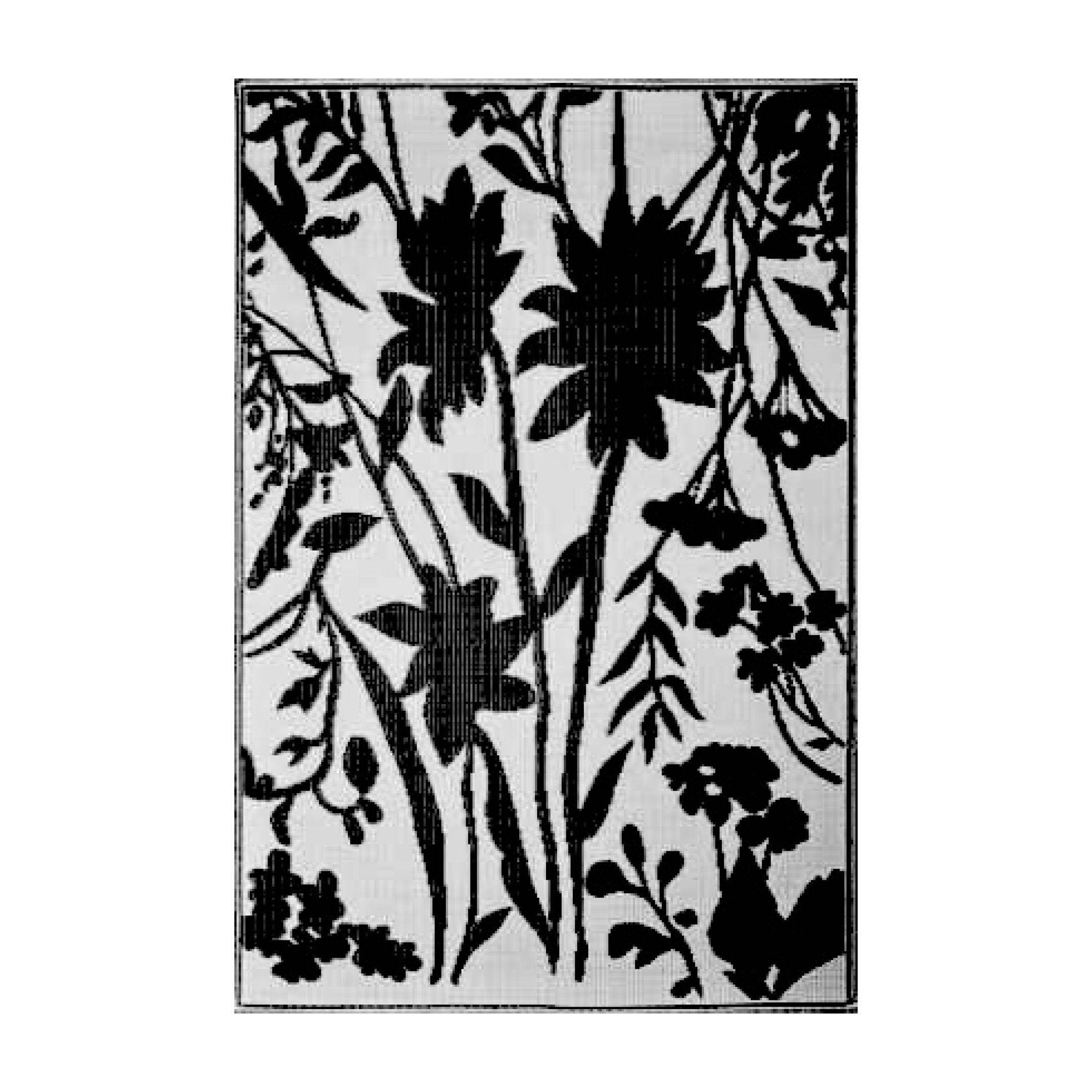 Product - 4' x 6' Bellingrath Outdoor Mat, Black & White | 4' x 6 ...