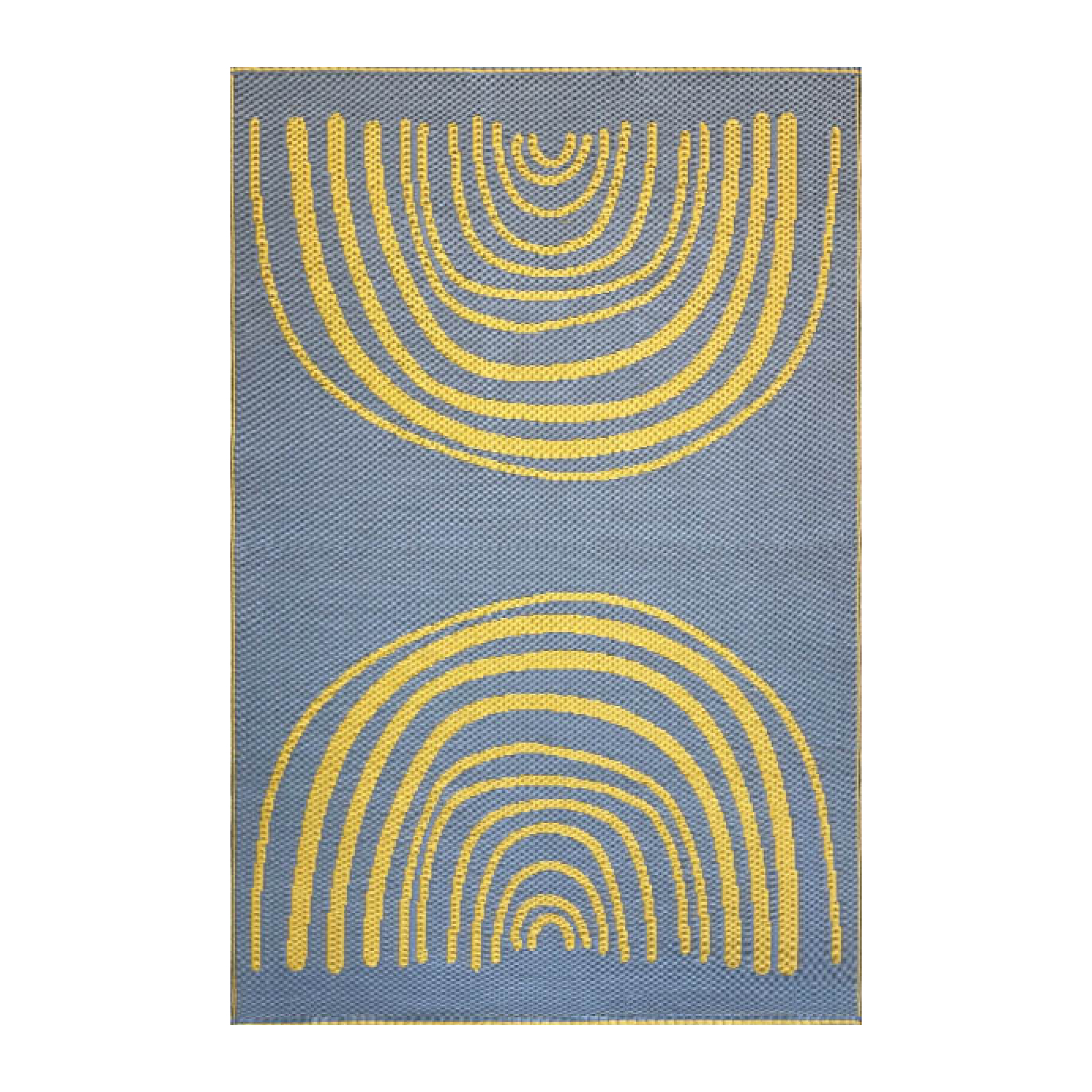 Product - 5' x 8' Concentric Outdoor Mat, Yellow/Grey | 5' x 8 ...