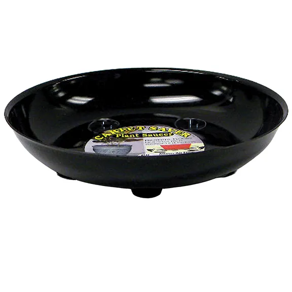 Carpet Savers Heavy Footed Saucer, 10", Black