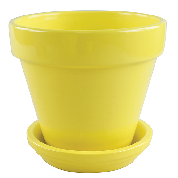 Product - Standard Pot, 4" x 3.5", Lemon | Standard Pot with Attached ...