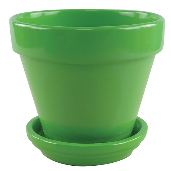 Product - Standard Pot, 4" x 3.5", Lime | Standard Pot with Attached ...