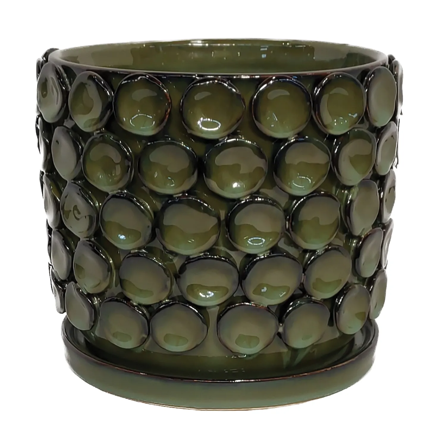 Product - Ocho Pot with Attached Saucer, 8.25" x 6.75", Deep Fern ...