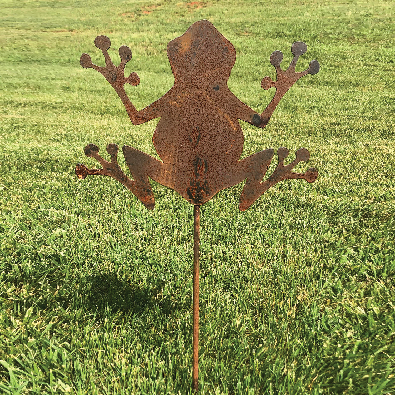 Product - Tree Frog Weathering Steel Silhouette, Natural | Silhouette, Tree Frog 15"w x 11"h w ...