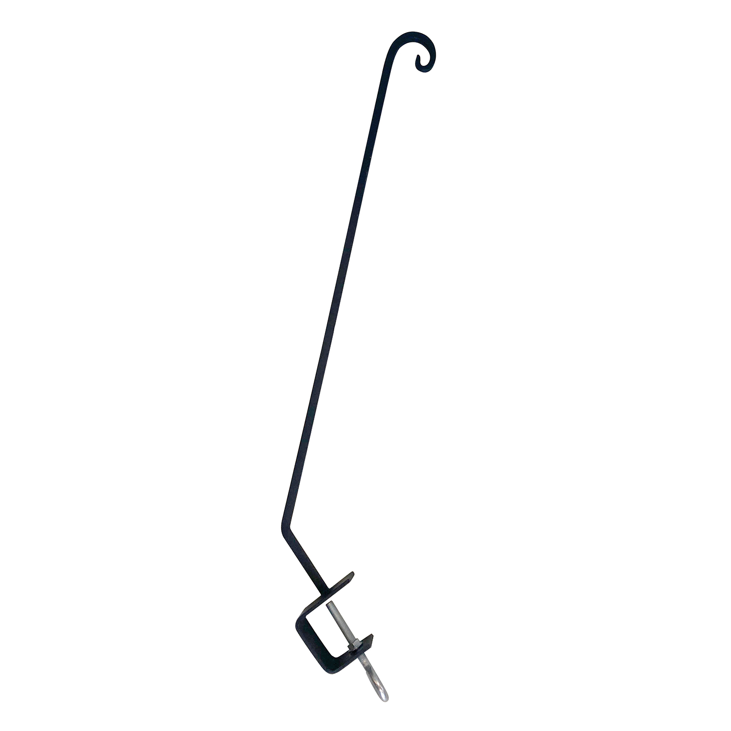 Product - 30" Angled Deck Hook w/ Clamp, Black | 30" Angled Deck Hook w ...