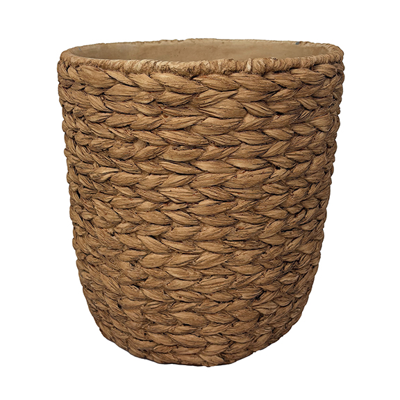 Product - Hyacinth Basket Weave Planter, 10.5" x 10.5", Light Brown ...