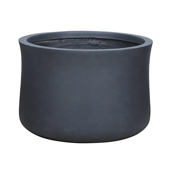 Product - Toronto Low Concave Planter, Black | Toronto Low Concave ...