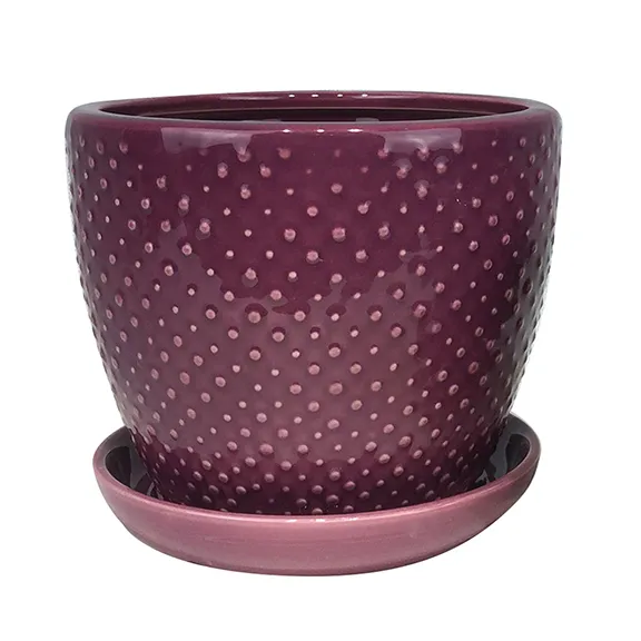 Product - Classic Dot Planter, 6" x 5", Iris | Classic Dot Planter with ...