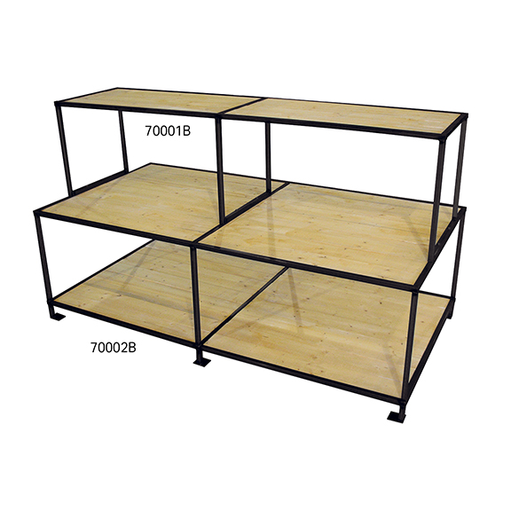 Product - Two Tier Display Table, 4' x 8' x 30", Natural | Display ...