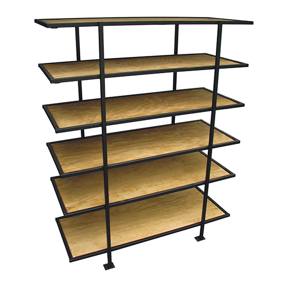 Product - 6 Shelf Small Pot Display, 76" x 60" x 24", Natural | Small ...