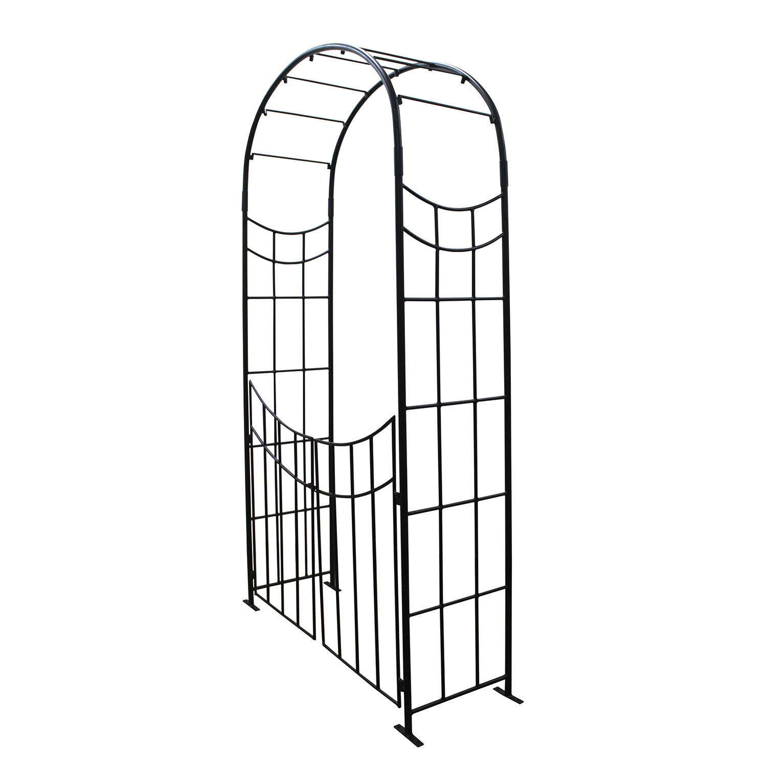 Product - 48" Glencoe Arch with Gate, Graphite | 48" Glencoe Arch with ...
