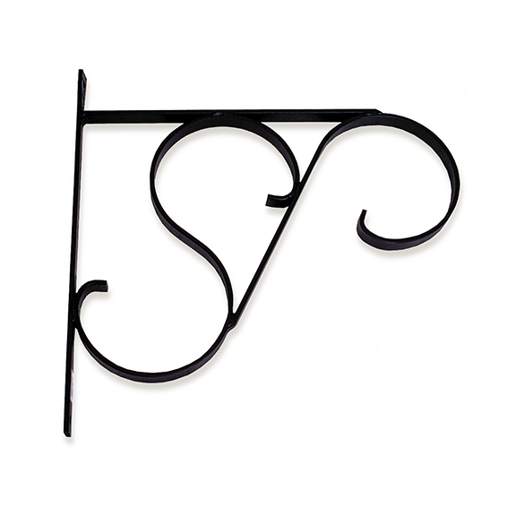Product - 16" Heavy Duty Scroll Hanger, Black | 16" Heavy Duty Scroll ...
