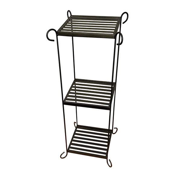 Product - 3 Tier Bristol Square Stand, Black | 3 Tier Bristol Square ...