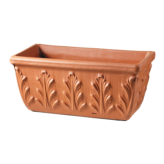 Product - German Leaf Window Box, 16" x 7" x 6.75", Terracotta | German ...