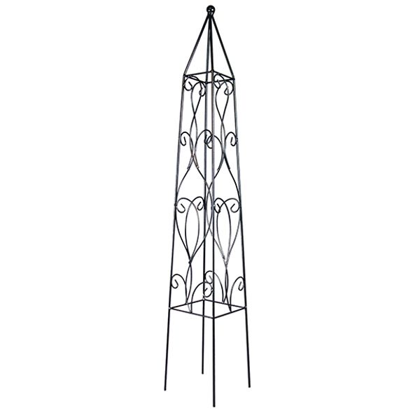 Product - 36" Wisteria Obelisk, Black | 36" Wisteria Obelisk, Black ...